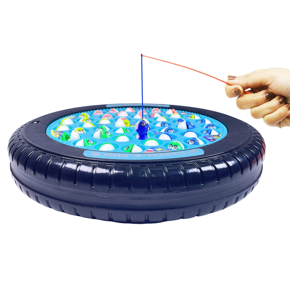 KIPA Gaming Dark Blue Fish Catching Game: Includes 45 Fishes, Big Roun
