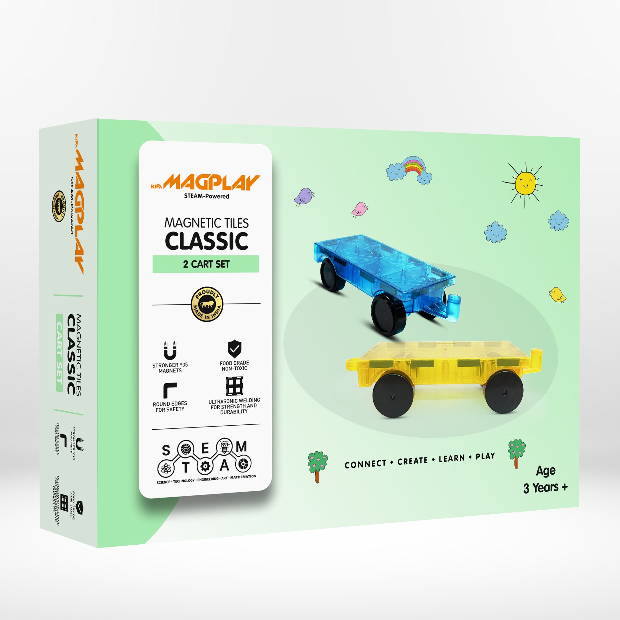 KIPA GAMING MagPlay 2 Magnetic Cars Expansion Set - Compatible with Al